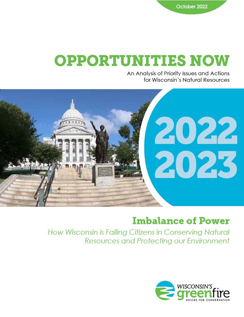 Wisconsin's Green Fire Releases Opportunities Now Report "Imbalance of ...